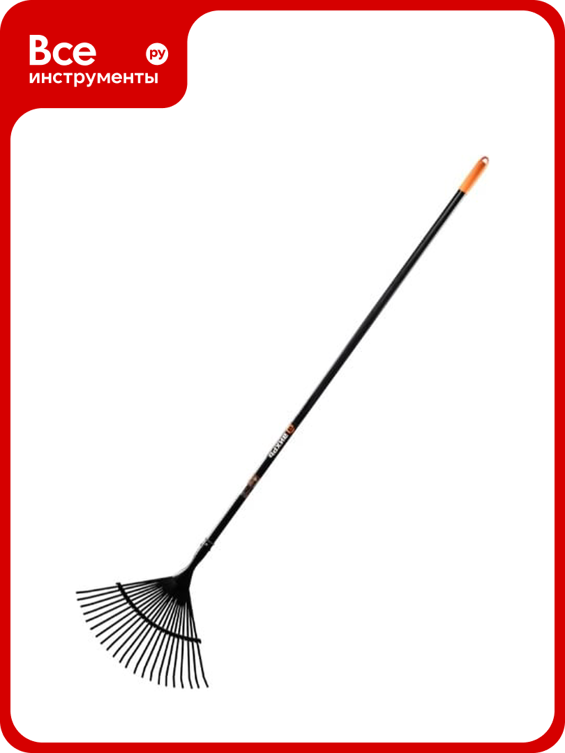 Грабли веерные 22 зуба, сталь, металлический черенок Вихрь 73/7/1/11, для уборки мусора