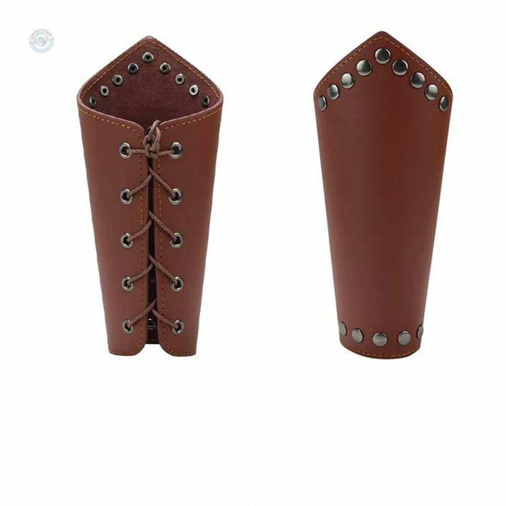 Кожаные наручи для защиты рук стильный аксессуар в стиле стимпанк для косплея, ролевых игр и экстремальных видов спорта