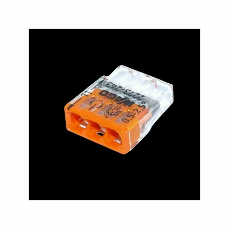 2273-243 3 конт, одноразовая, со смазк. Cu/Al, 24A 450V - клеммная колодка WAGO (100), цена за 1 шт.