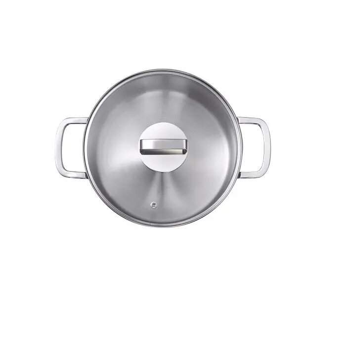 Кастрюля MAMBO объемом 4,5 литра (диаметр 24 см) от BEKA Изготовлена из нержавеющей стали, цвет серый