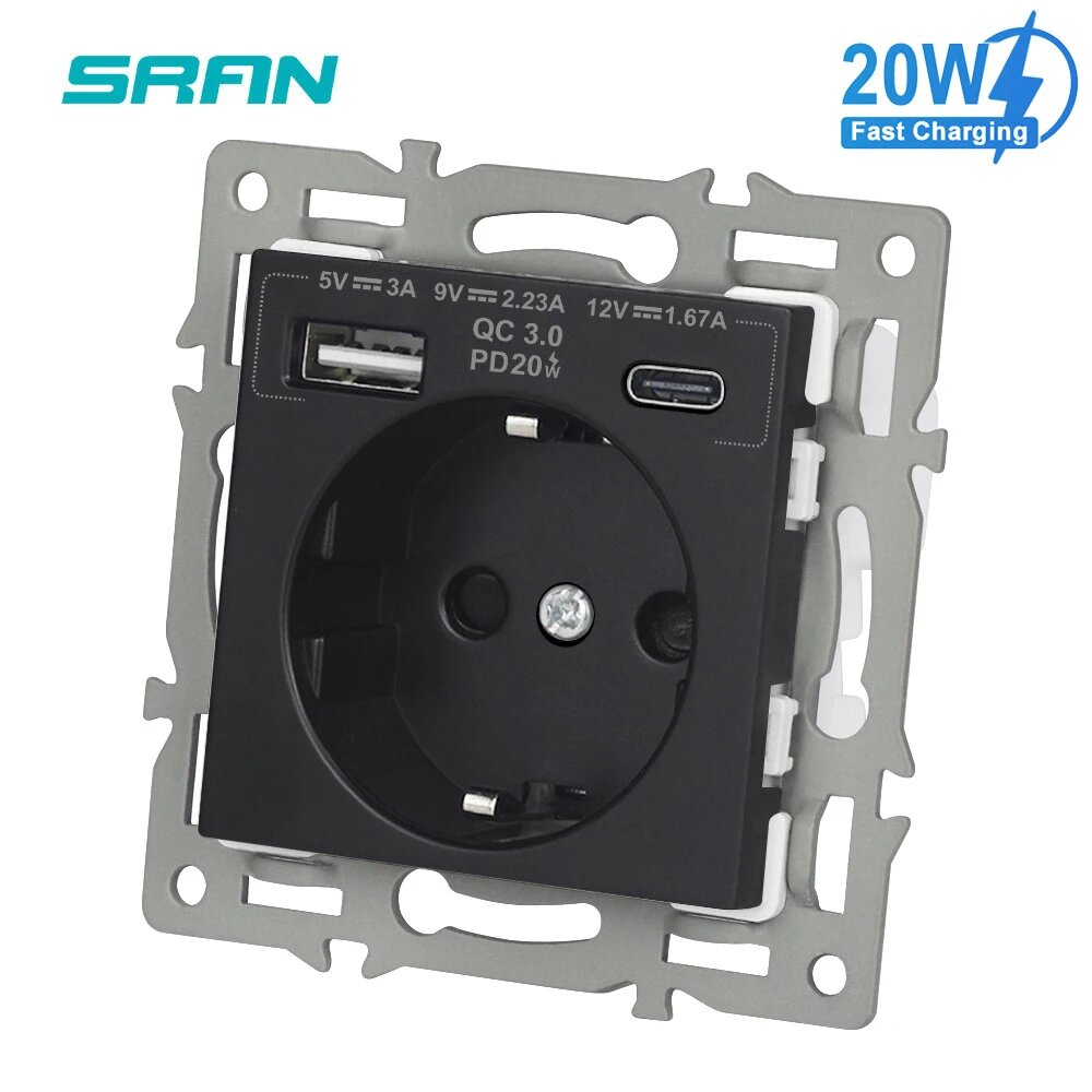 Розетки и выключатели SRAN F6 EU FR UN Диммер, множественная рамка серии Модуль панели из белого закаленного стекла «сделай сам»