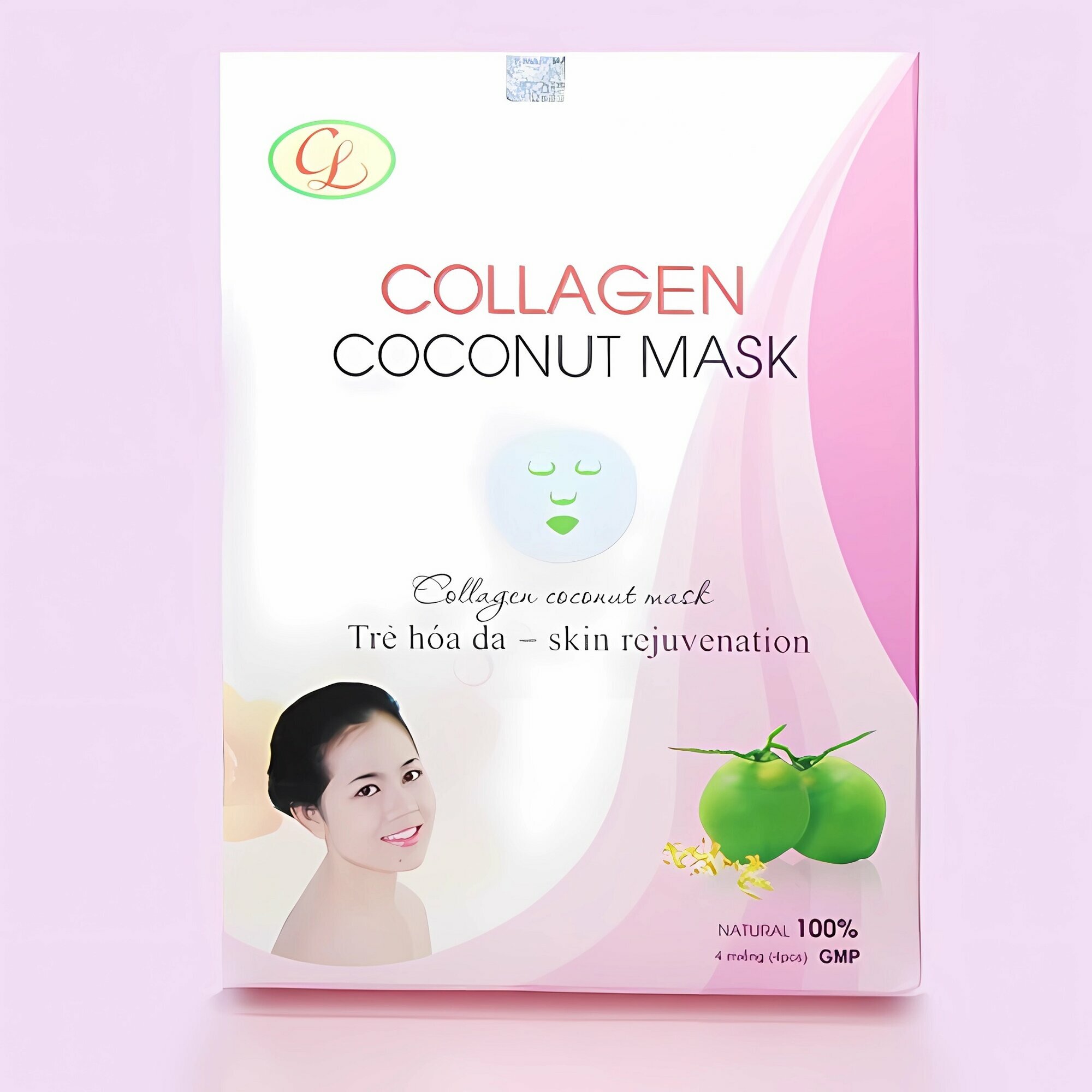 Маска для лица Collagen Coconut Mask, тканевая, увлажнение, повышение упругости