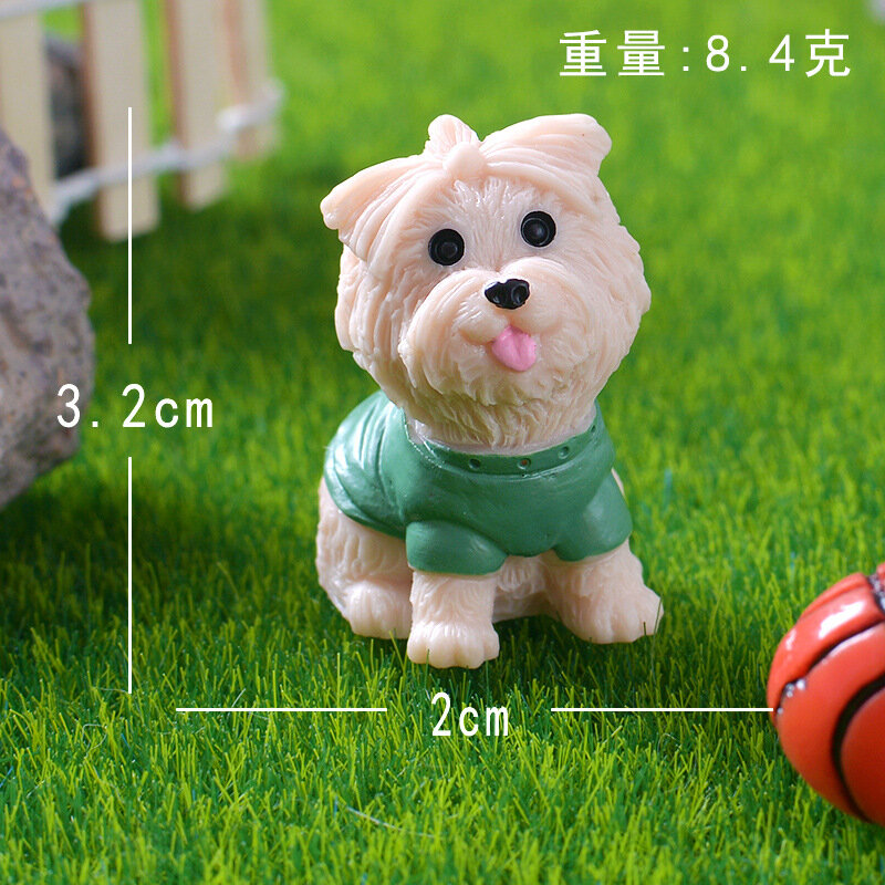 Кросс-бордерный мультяшный милый реалистичный красочный миниатюрный садовый орнамент для собак Самойед Померанский Доберман DIY аксессуары