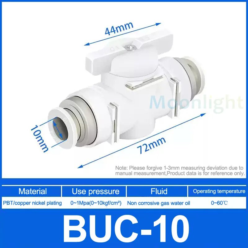 Быстроразъемный соединитель пневматический BUC-10 (white)