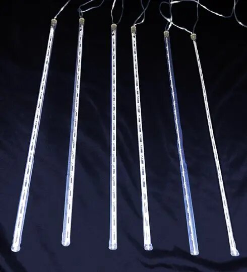 Светодиодная гирлянда Тающие Сосульки 6*0.46 м, 120 холодных белых LED ламп, прозрачный ПВХ, 5 м, IP44, SNOWHOUSE