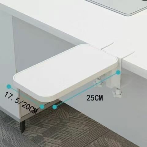 Полка для клавиатуры под стол с креплением на зажимах, выдвижная рабочая полка для ноутбука и мыши, экономия места