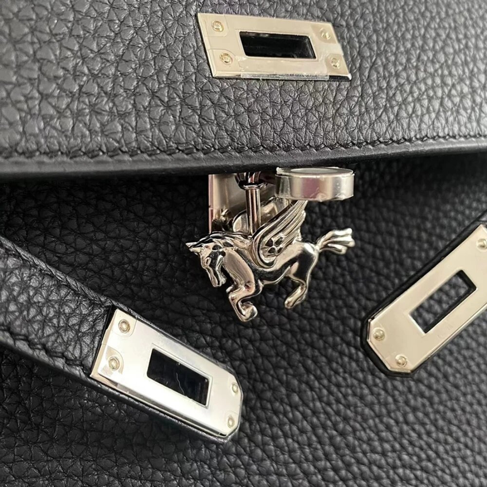 Сумка-подвеска для сумки Birkin Kelly, подвеска с замком Pegasus, цельнометаллический замок с металлическим замком в виде животного, подвеска для сумки, высококачественные очаровательные аксессуары для шеи Silver