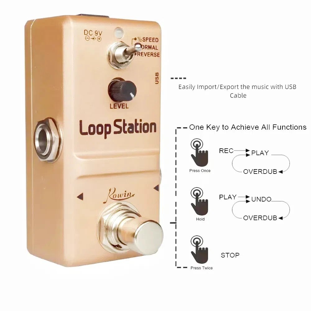 Rowin Mini Loop Station 48K Looper Pedal — фото 1