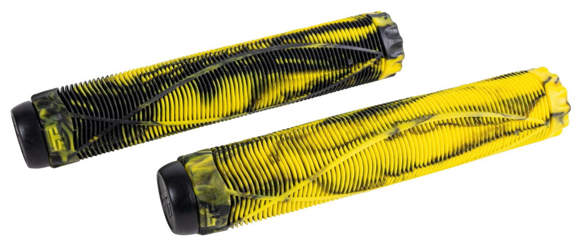 Грипсы для трюкового самоката Tech Team "Fish" 170mm, с барендами - Yellow/Black