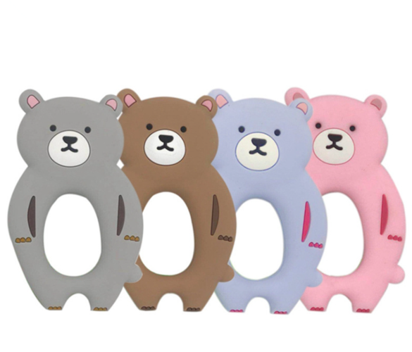 5 Медвежий силикон Младенцы Teethers грызуны Младенцы Teething Игрушки Жевательные животные формы Детские принадлежности Подарки