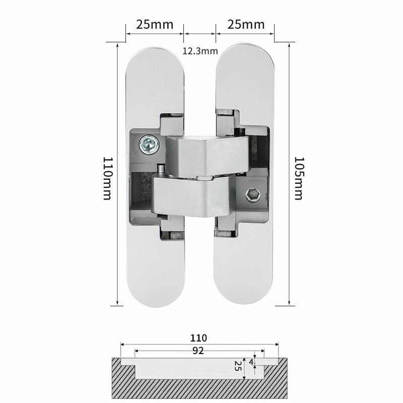 Петля скрытая универсальная Krona Koblenz Крона Kombi Hybrid Kubica k1019