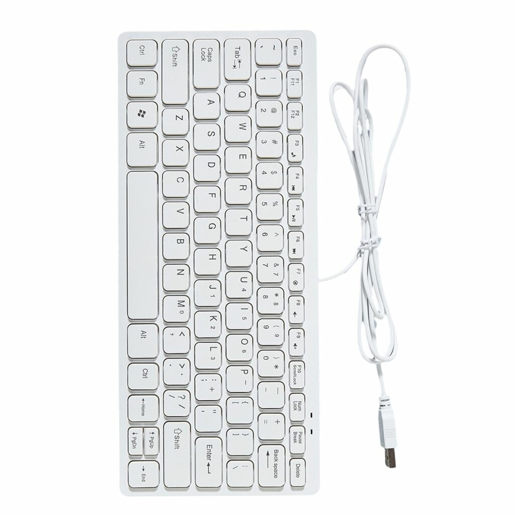 Проводные USB-клавиатуры Slim Mini с 78 клавишами, эргономичные для работы в офисе