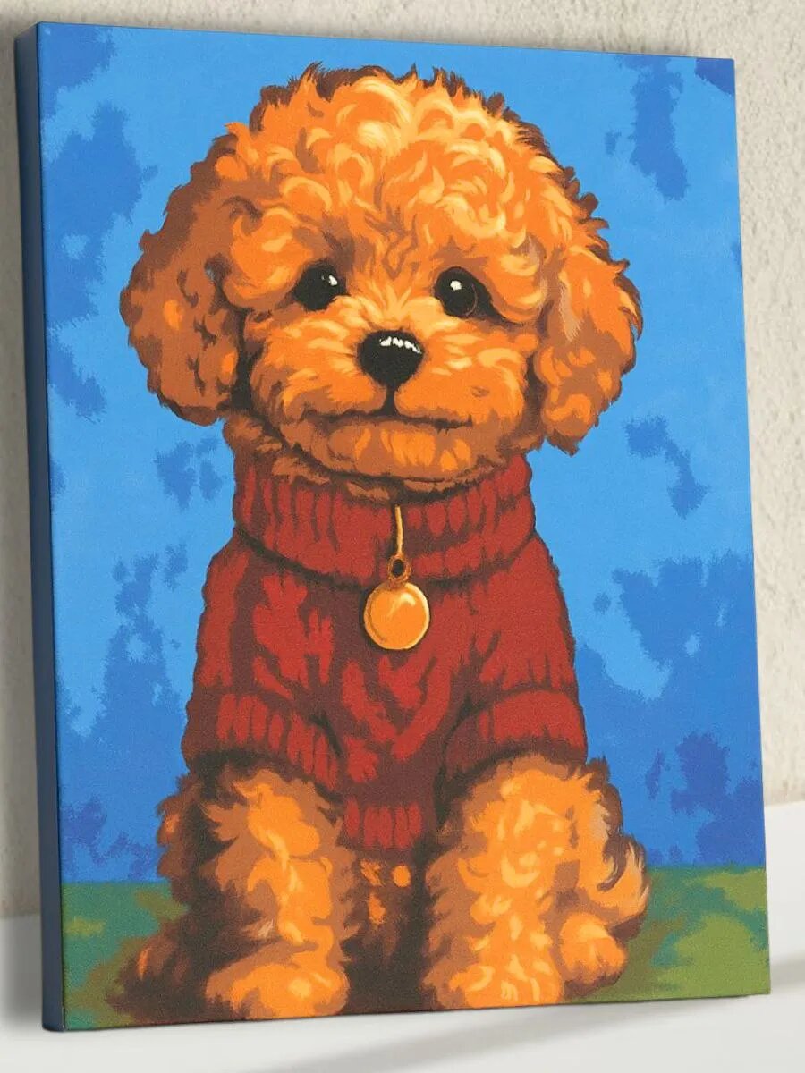 Картина по номерам Холст на Подрамнике Той пудель 40х50