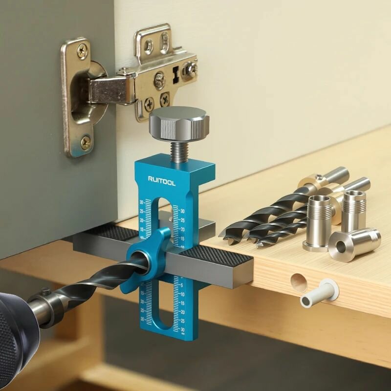 Набор кондукторов Магазин освещения, алюминий, для мебельных петель (до 40мм), регулировка высоты