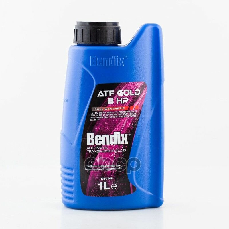 Масло Трансмиссионное 1Л. Синтетика Bendix Gold Atf 8 Hp Atf L12 108 Atf M1375.4 Zf Lifeguardflui BENDIX арт. 183036B