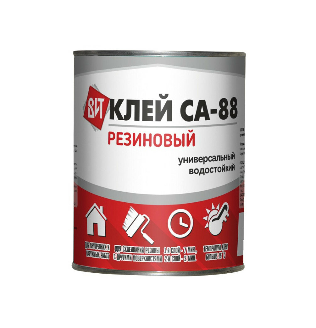 Клей Царицынские краски 88СА, водостойкий, универсальный, для резины, 800 мл