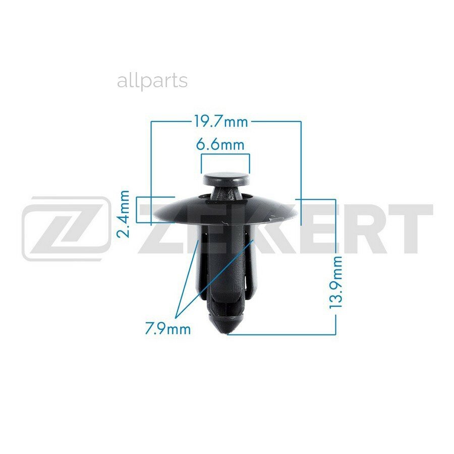 ZEKKERT BE-1331 Клипса крепёжная Toyota (миним. кол-во заказа 10 шт)