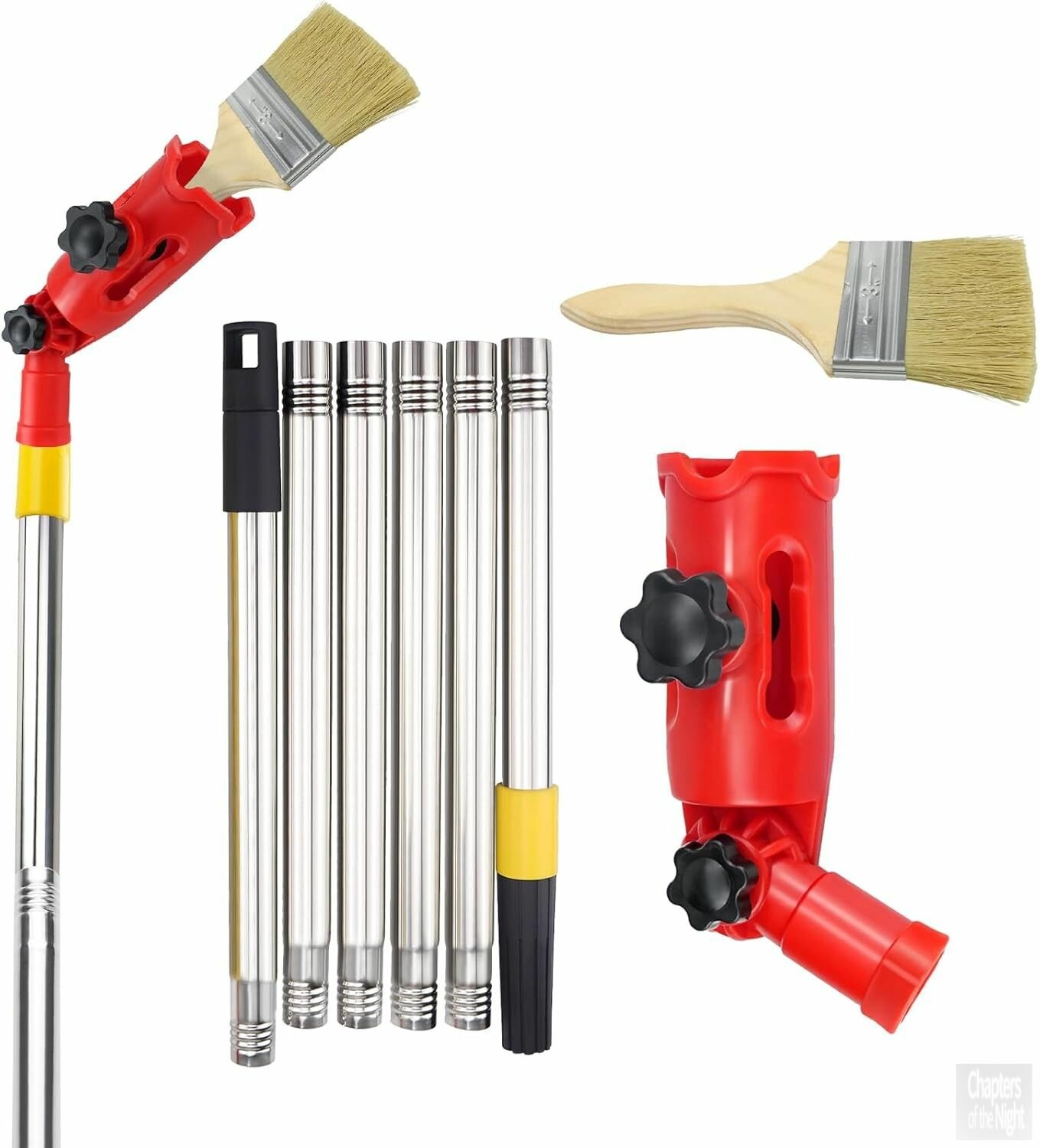 Многоугольная кисть с удлинителем, ручной инструмент, удлинитель для малярного валика для потолков и окон