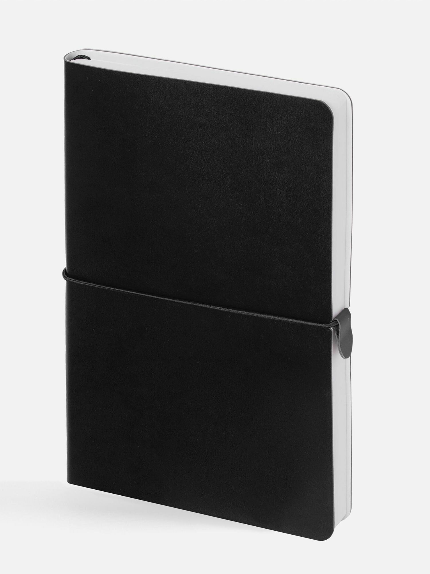 Ежедневник недатированный на резинке, гибкая обложка, Контекст, Waltz, черный, А5, планер, подарок