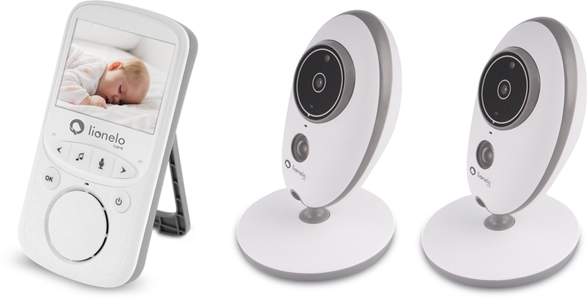 Радионяня Lionelo Care Babyline 5.1, с камерой, дальность 300м, белый