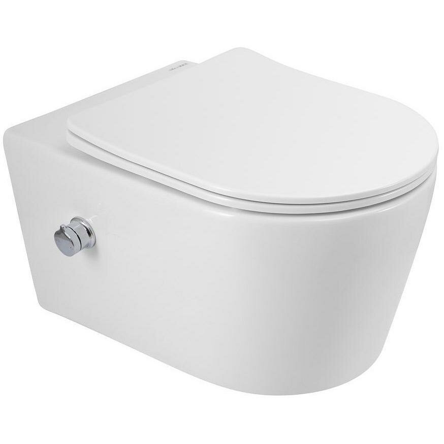 Унитаз биде Art&Max Zoe AM9322C1CHR/SC подвесной с сиденьем Микролифт