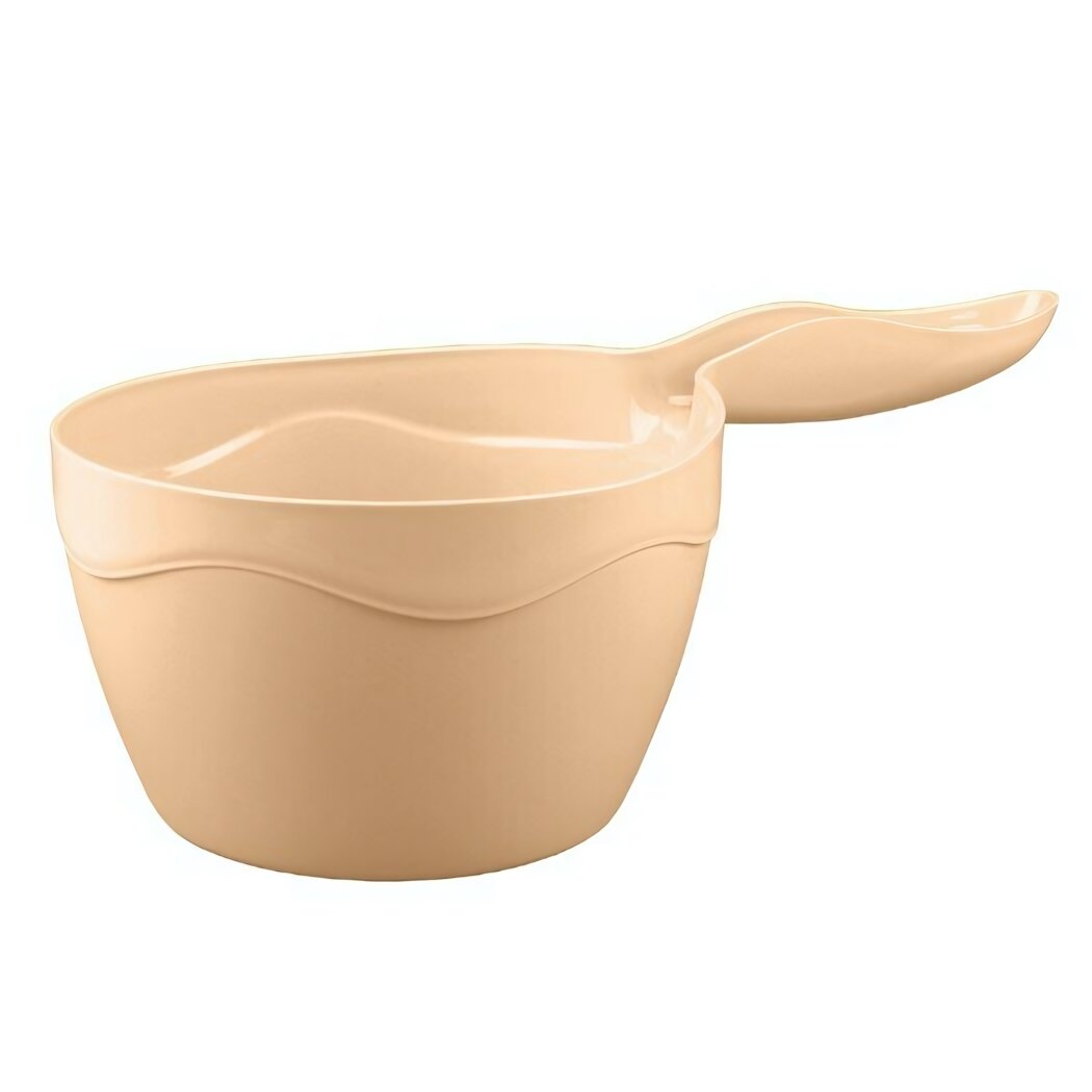 Ковш детский безопасный 1,3л с эргономичной ручкой, пластик, цвет оранжевый