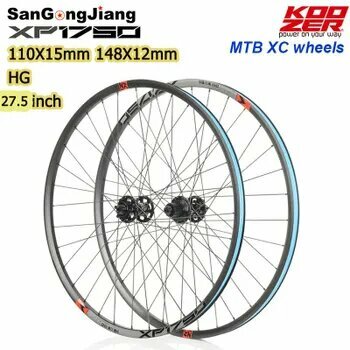 Колесная пара KOOZER XP1750 Ультралегкая, 26/27, 5/29 дюймов, XC, внедорожный дисковый тормоз, 6 герметичных подшипников