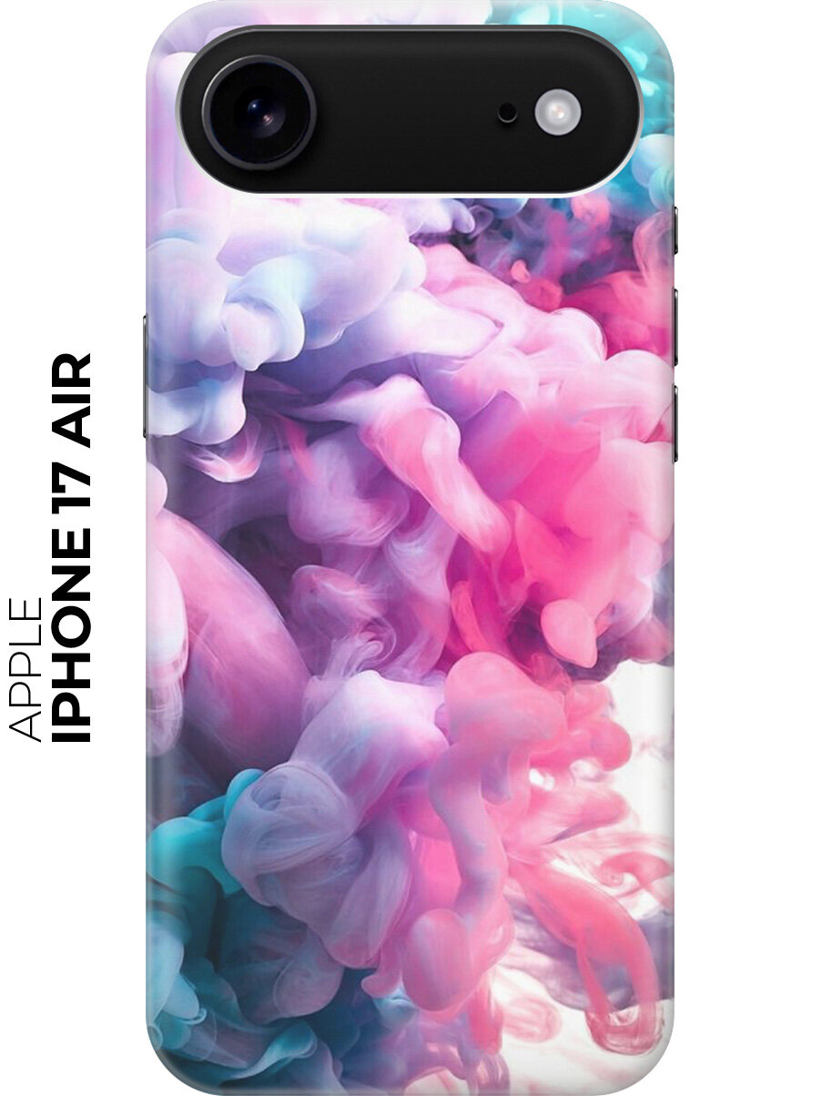 Силиконовый чехол на Apple iPhone 17 Air с принтом "Розово-голубой дым"
