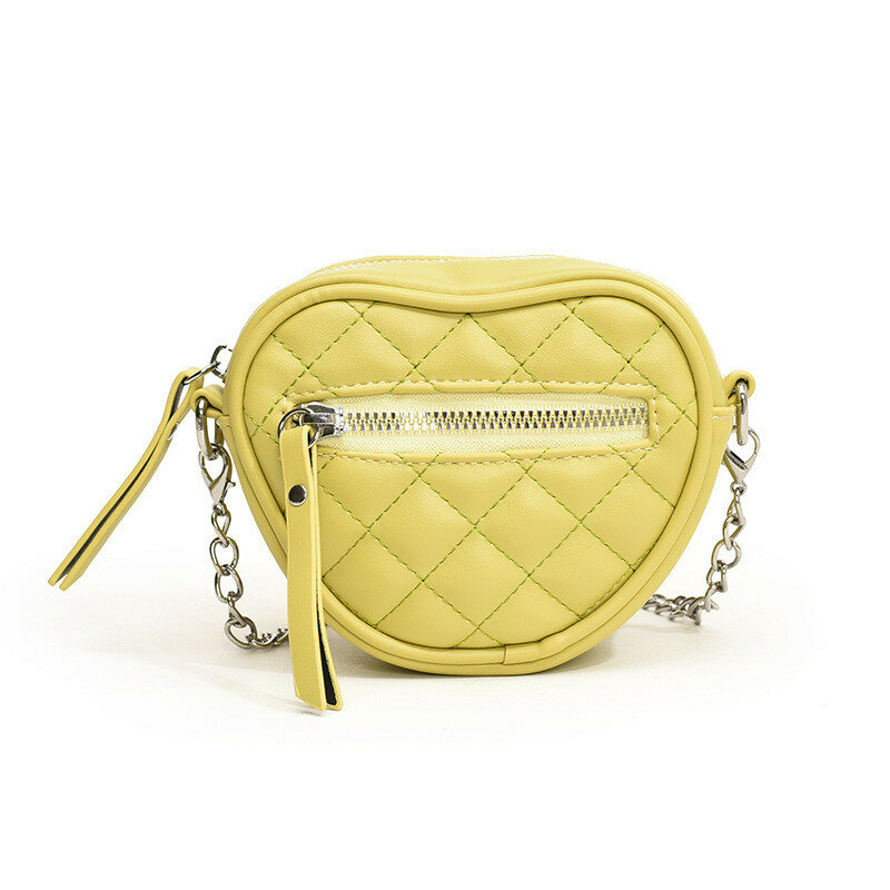 Детская сумка через плечо с цепочкой и сердечком бренд Kids Love с забавным рисунком и дышащим дизайном зеленый