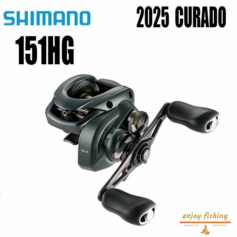 2025 Shimano Curado 151HG катушка левая рука высокая скорость удобная для ловли щуки и окуня
