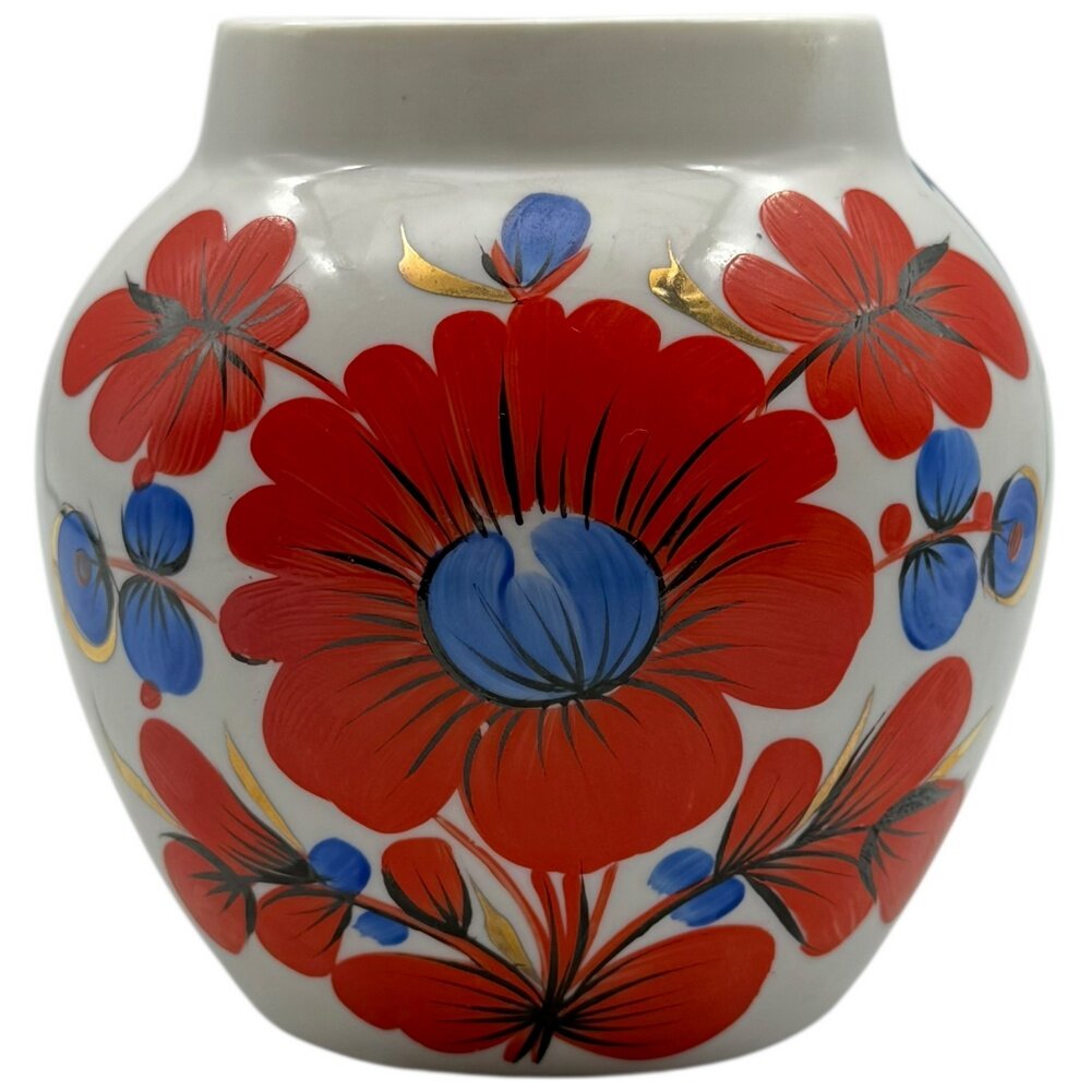 Ваза "Киiв", 11.5 см, фарор, роспись, 1962-1976 гг, кэкхз, Киев, СССР