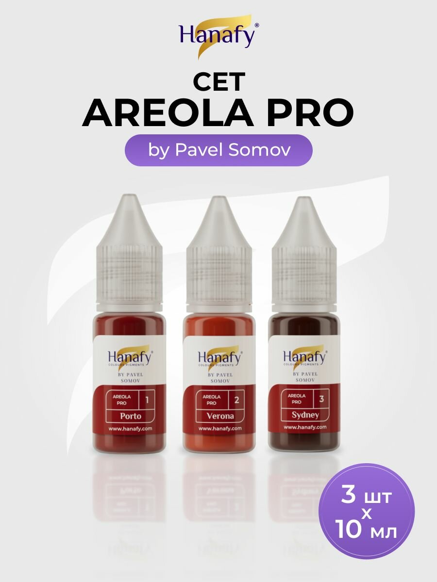 Набор пигментов для перманента ареолы by Pavel Somov 10 мл