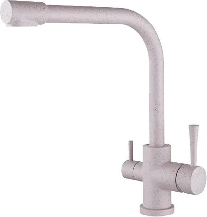 Смеситель для кухни Kaiser Merkur 26044-7 с краном для питьевой воды, с поворотным изливом, бежевый, матовый, однорычажный, латунный, с керамическим картриджем