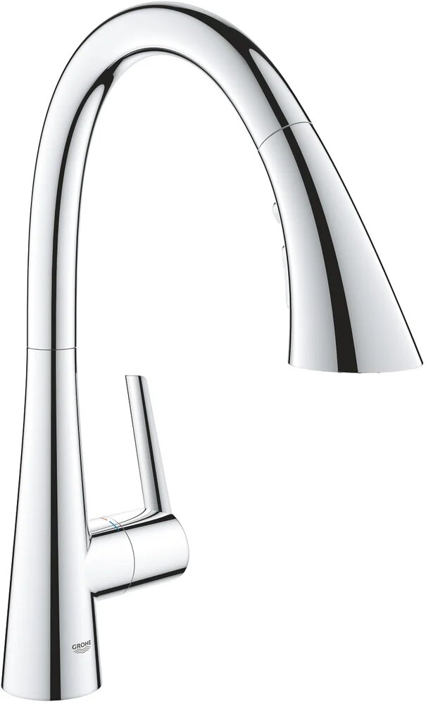 Смеситель для кухни Grohe Zedra 32294002 с поворотным изливом, хром, глянцевый, однорычажный, латунный, с керамическим картриджем