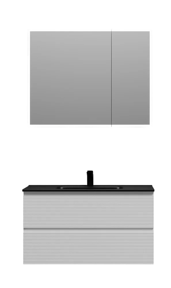 Мебель для ванной комнаты Sancos Folk 90 bianco, раковина CN7002MB