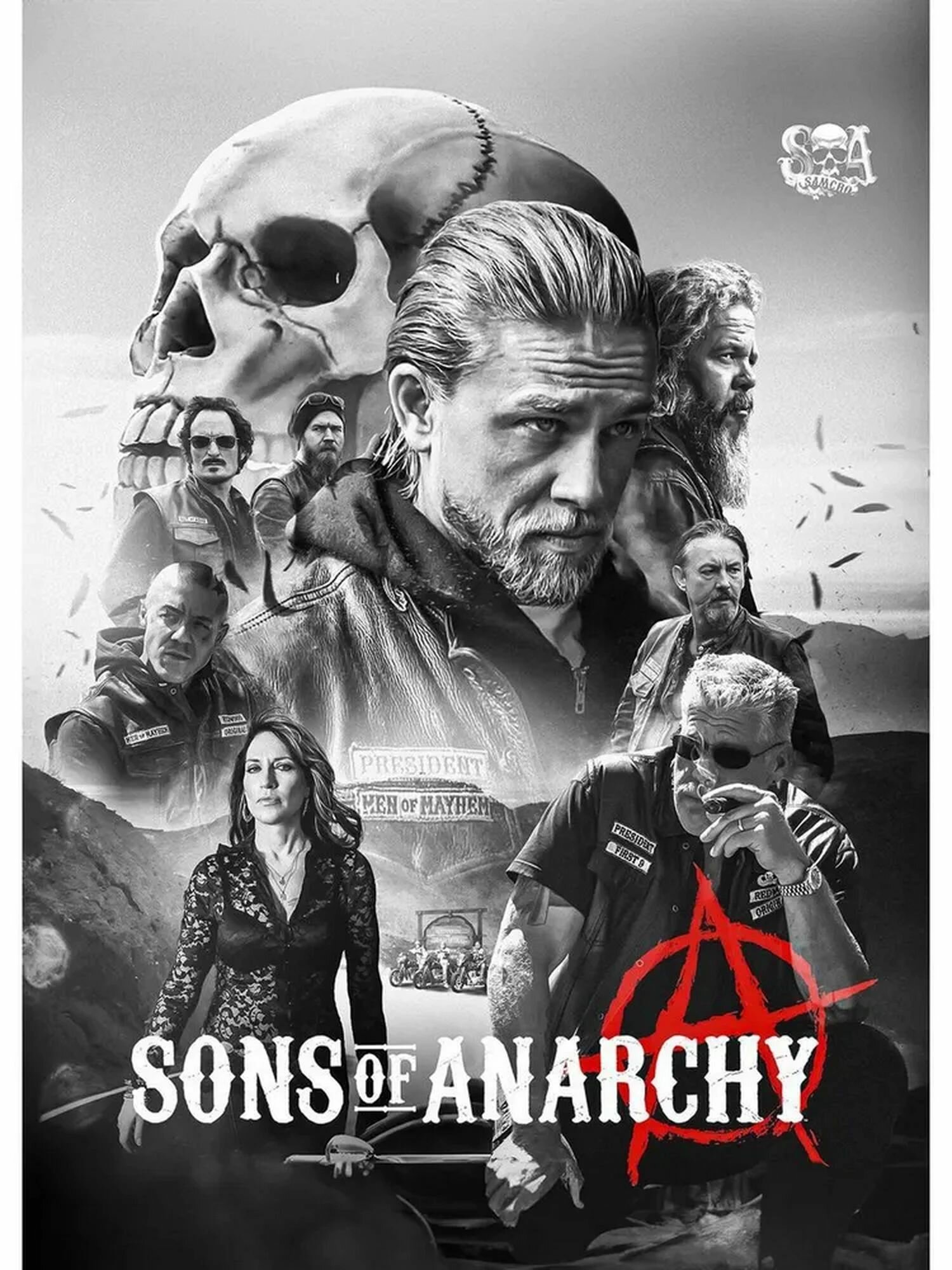 Плакат, постер Сыны анархии. Sons of Anarchy, сериал на бумаге, размер 21х30см
