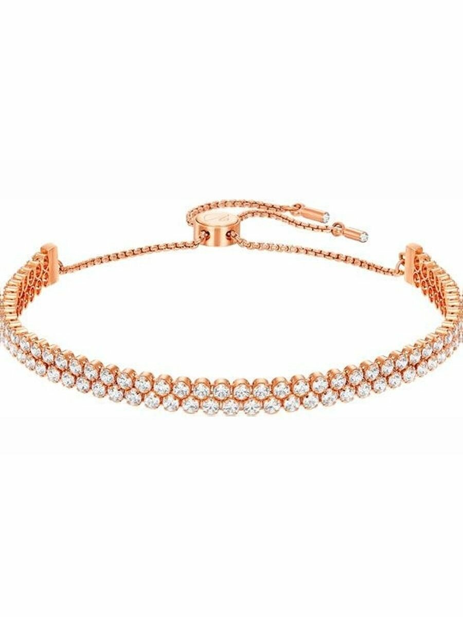 Браслет, металл, кристаллы Swarovski