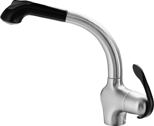 Смеситель для кухни Paini US USPA5668YKM с поворотным изливом, хром, черный, глянцевый, однорычажный, латунный, с керамическим картриджем