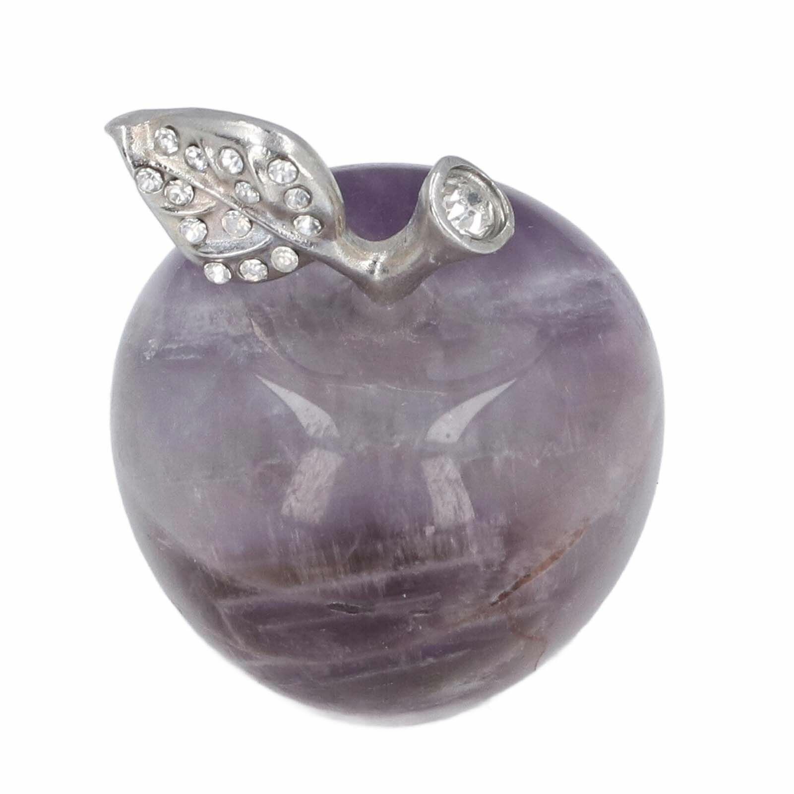 Каменное яблоко-пресс-папье (травяной агат, для дома)