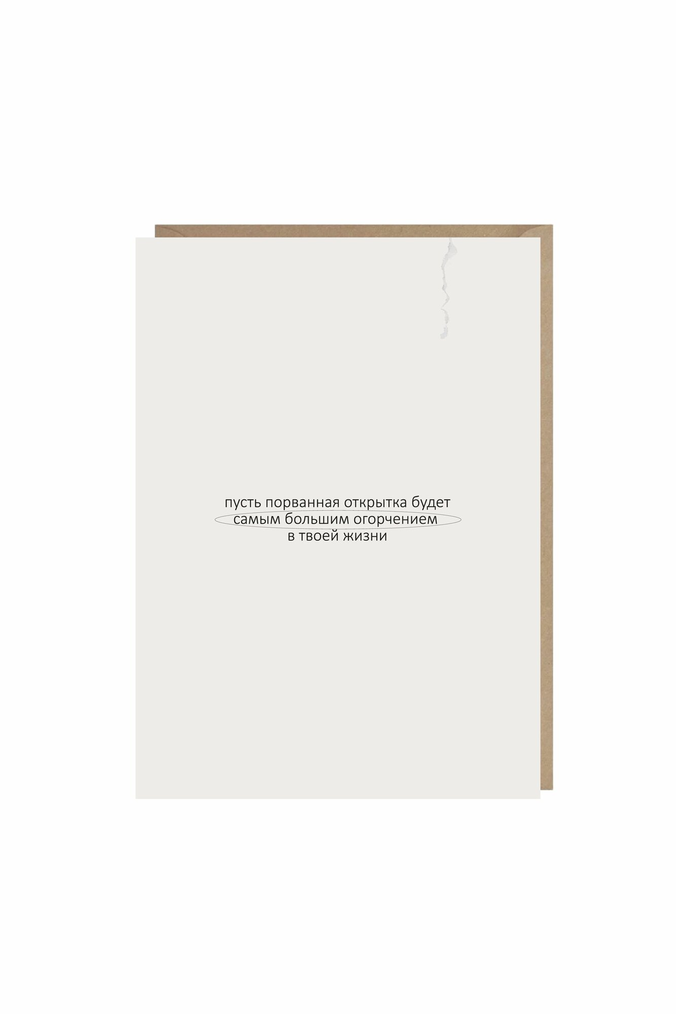 Открытка "Пусть порванная открытка будет самым большим огорчением в твоей жизни", А6
