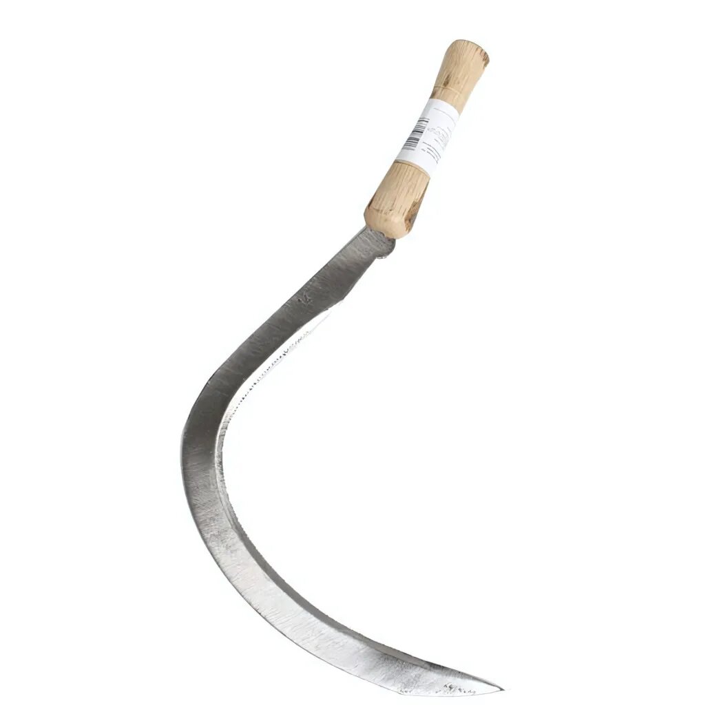 Серп «Травник» 14 см, деревянная ручка, для срезки травы и жатвы