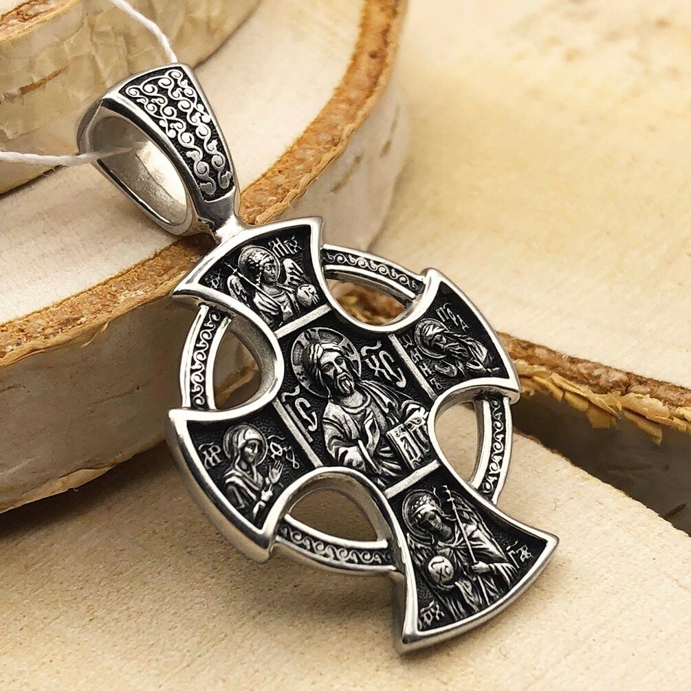 Крестик, серебро, 925 проба, чернение, оксидирование