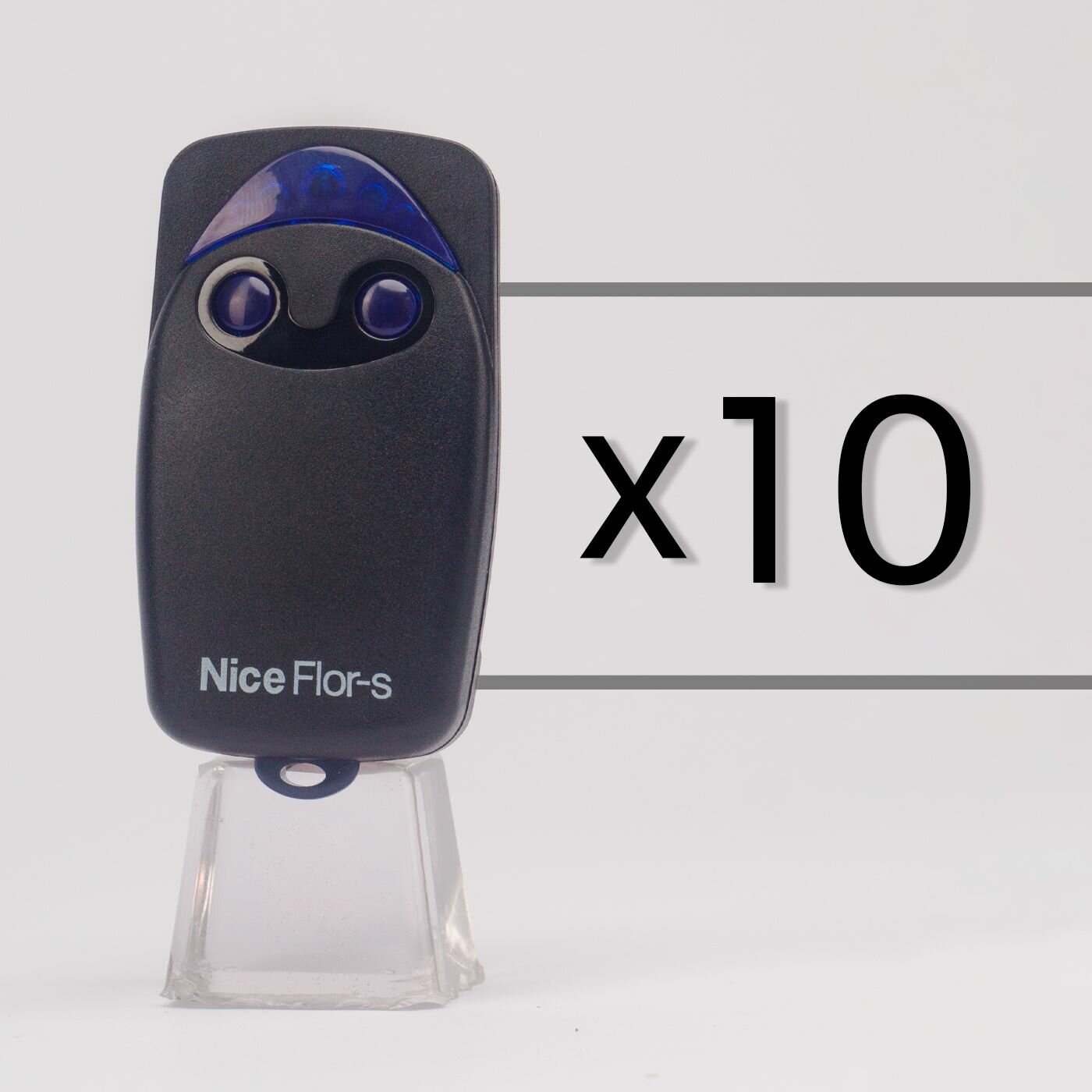 NICE FLO2R-S - 10шт. / Пульт управления для автоматических ворот и шлагбаумов Nice. Пульт-брелок для ворот, шлагбаумов, роллет, маркиз.