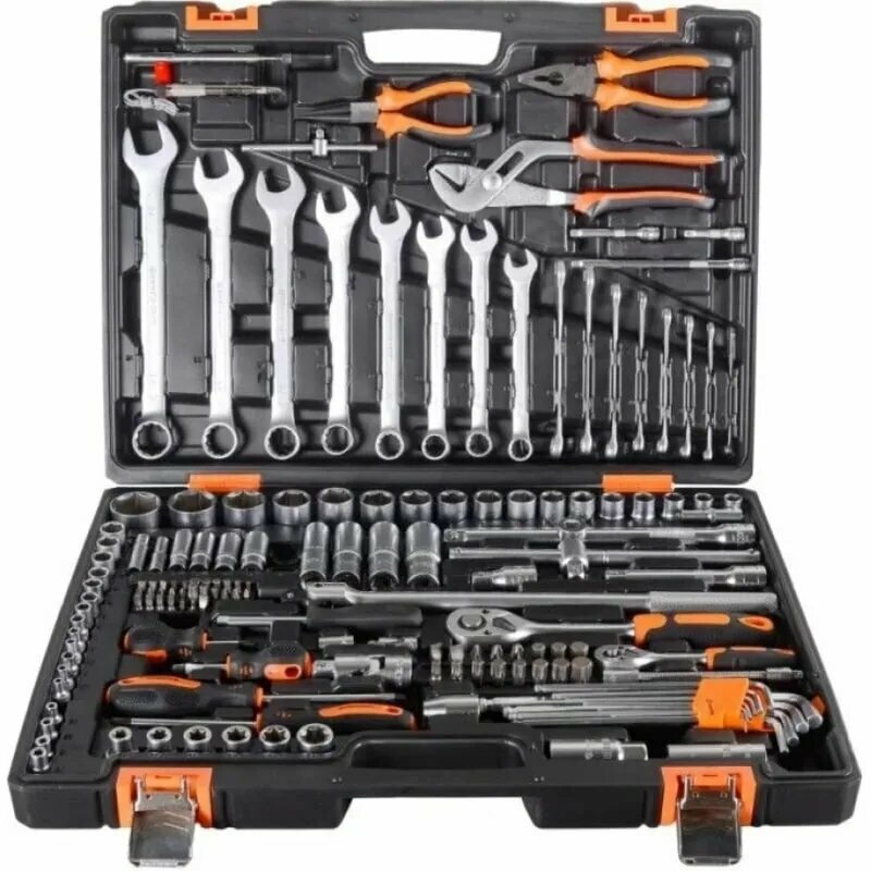 Набор инструментов , 1/2, 1/4, CrV, в кейсе 151 предм Вихрь, 73/6/7/9, 1887961