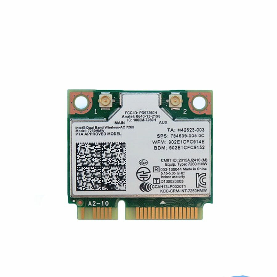 Bluetooth 4.0 Двухдиапазонная 7260Hmw 7260Ac Беспроводная Сетевая Карта Mini Pci-E Wi-Fi