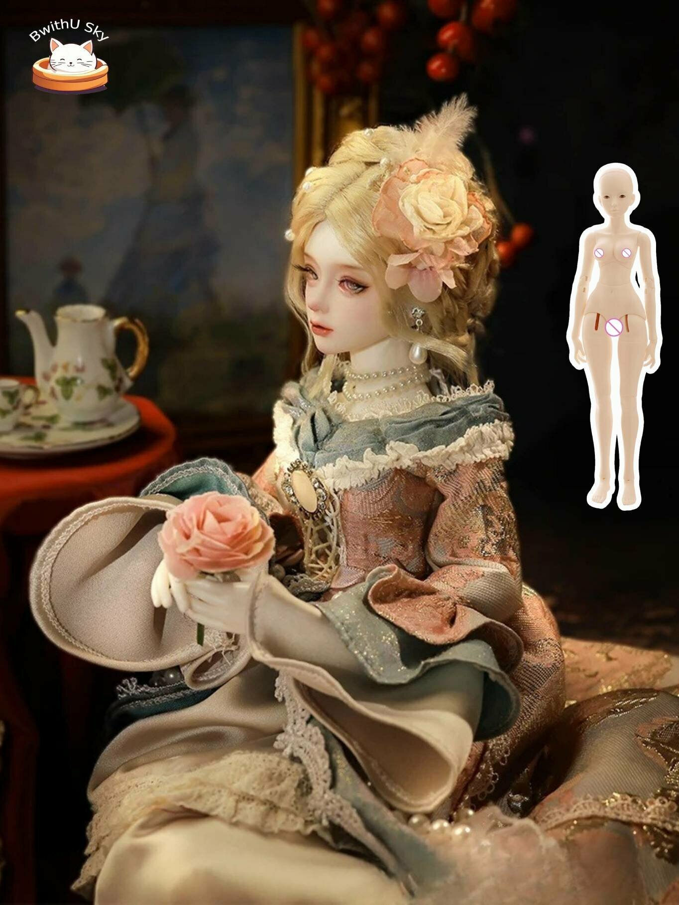 Кукла Ariana BwithU, 1/4 обнаженная кукла с нормальной кожей, без макияжа, без аксессуаров