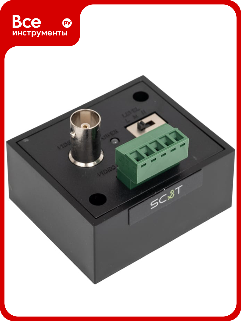 Активный передатчик HDCVI/HDTVI/AHD по витой паре SC&T TTA111HDT sct0802