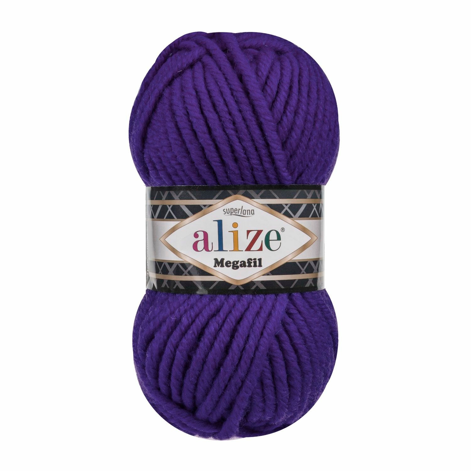 Пряжа Alize Superlana Megafil 388 (5 мотков, 100г/55м) пурпурный