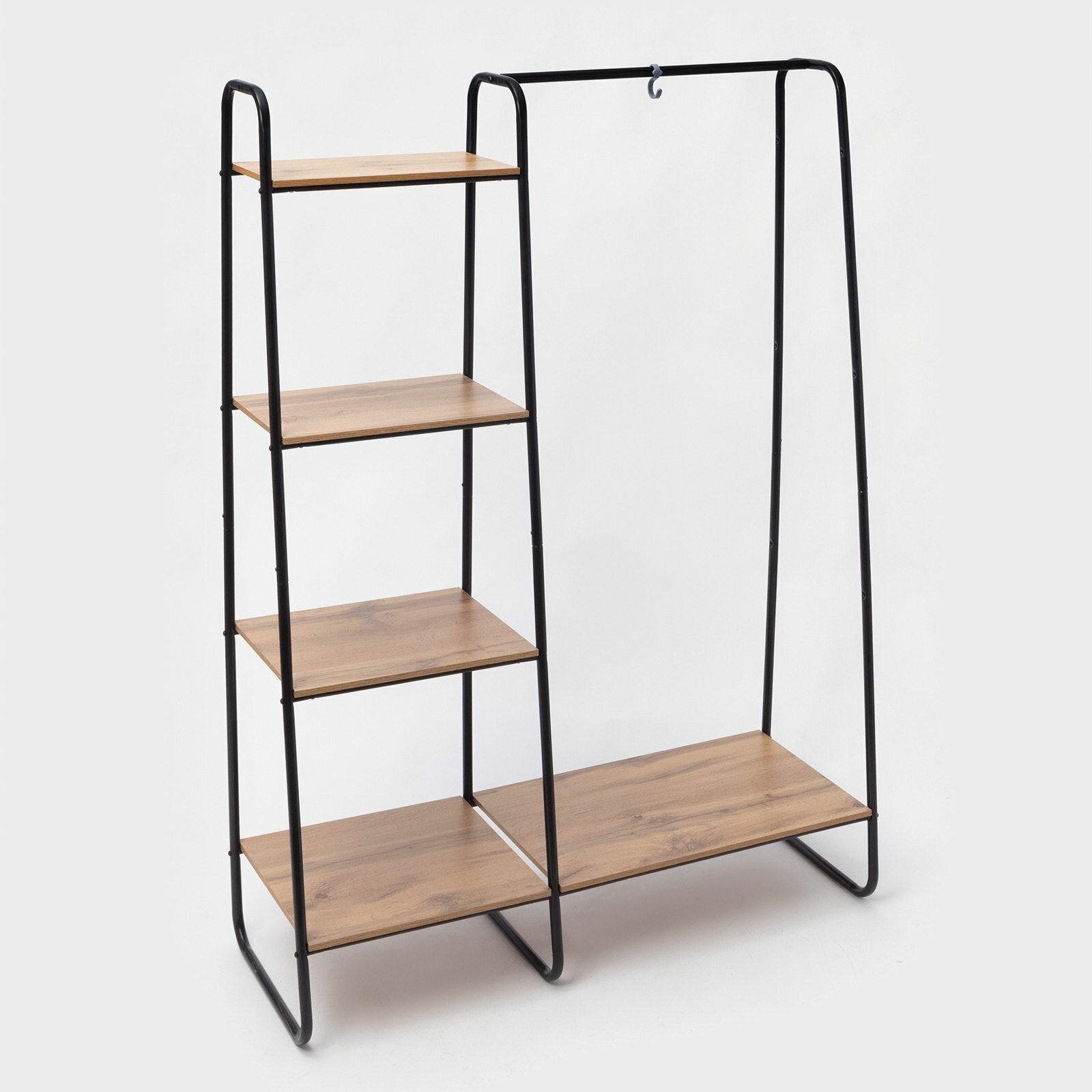 Гардеробная система с полками "Скандинавия 1", 110x38.5x147 см, чёрная