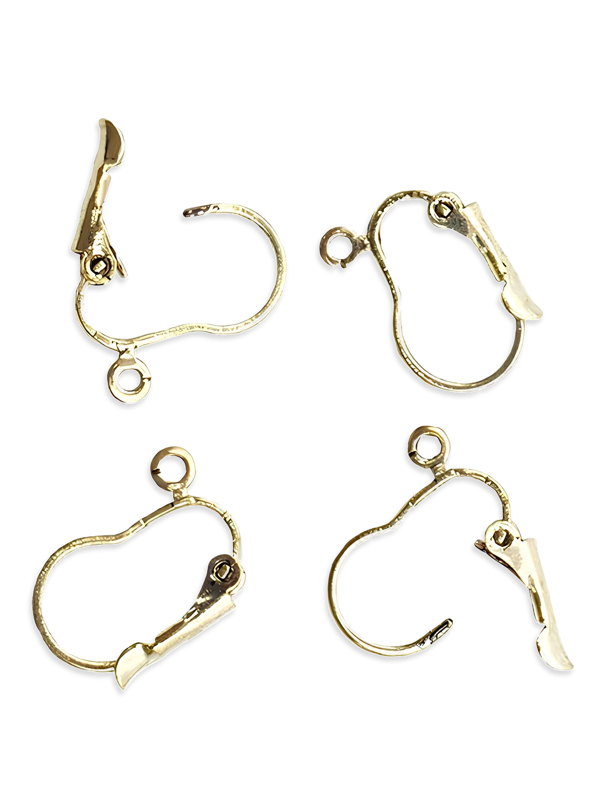 Швензы для сережек с французским замком 14*10 мм, 2 пары, металл, Айрис (бронза)